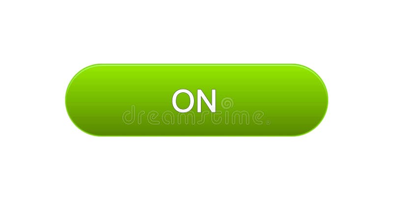 On Web Interface Button Green Color, Internet Site Design, Online Program Stock Illustration ...