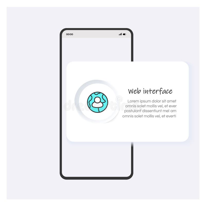 Web Interface Line Icon or Button Stock Vector - Illustration of layout ...