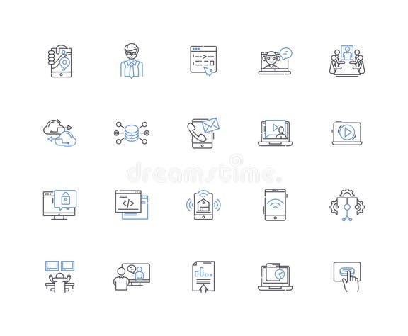 Web Interface Line Icons Collection. Responsive, Interactive, User-friendly, Intuitive, Dynamic ...