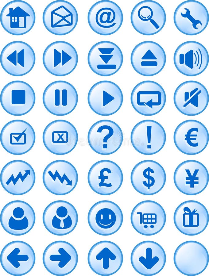 Web and internet button stock illustration. Illustration of archive ...