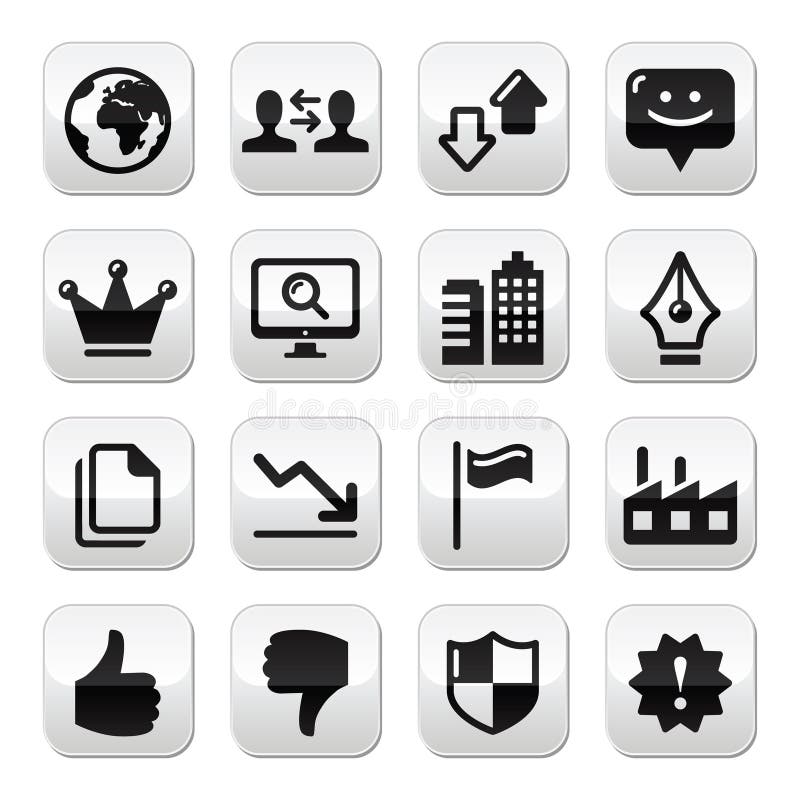 Web Internet Buttons Set - Vector Stock Vector - Illustration of cute ...