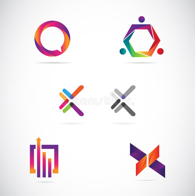 Web Internet Colorful Logo Design Collection Template Stock ...