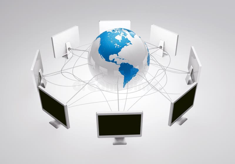 Web Internet Connects People Around the World Stock Illustration ...