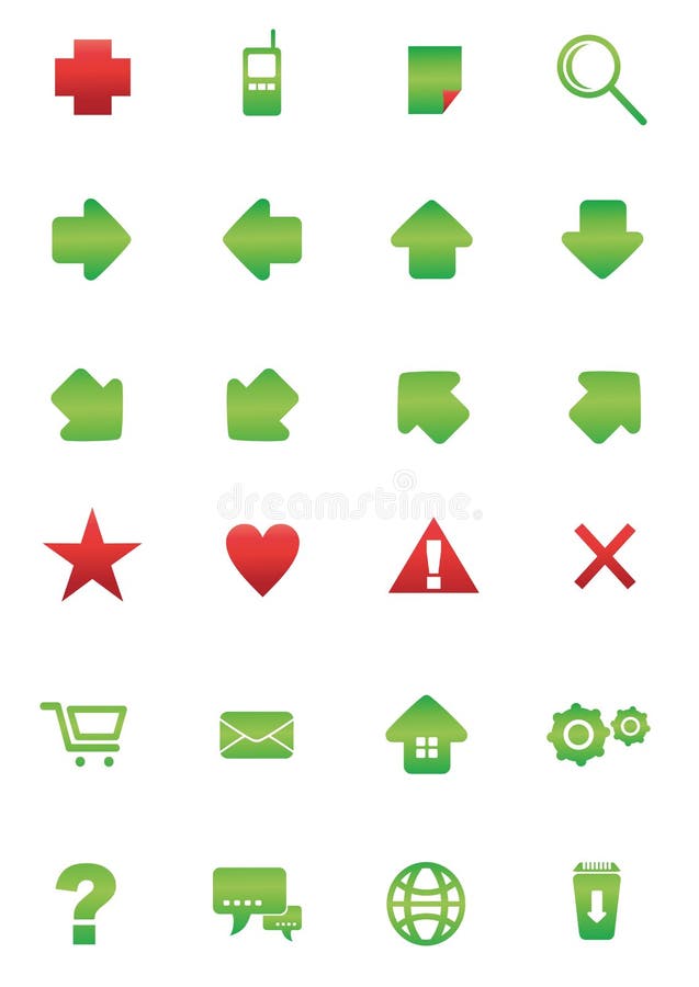 Web and internet icon set stock vector. Illustration of button - 36095203