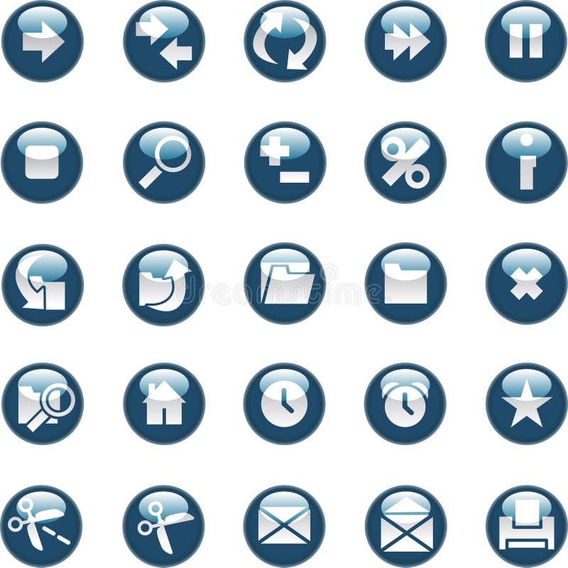 Web Icons Dark Blue 1 Stock Illustrations – 13 Web Icons Dark Blue 1 ...