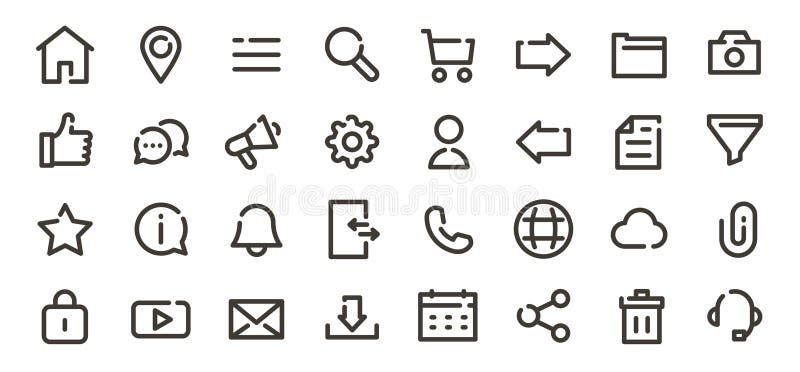 Website Navigation Symbols Stock Illustrations – 5,768 Website ...