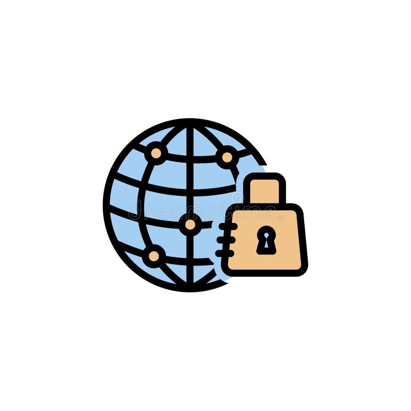 Web Internet Security Lock Icon Stock Vector - Illustration of computer ...