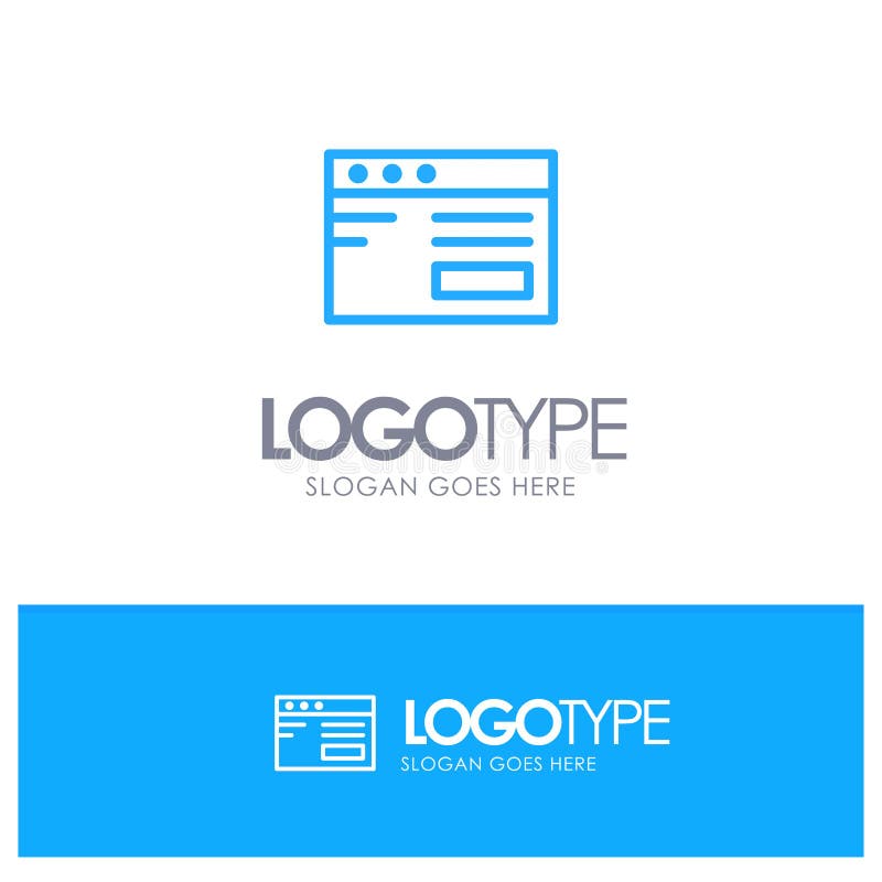 Web , Internet, Study, School Blue Outline Logo Place for Tagline Stock ...