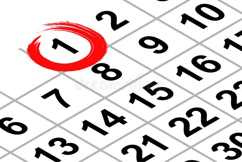 Calendar Isometric Fragment with Red Marked Date Over White Background ...