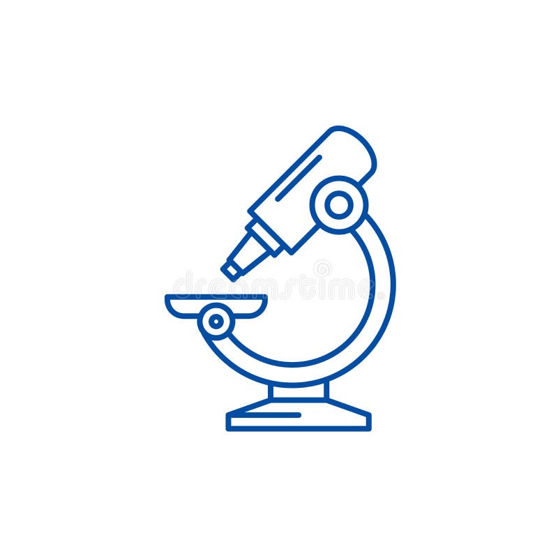 Laboratory Microscope Line Icon Concept. Laboratory Microscope Vector ...