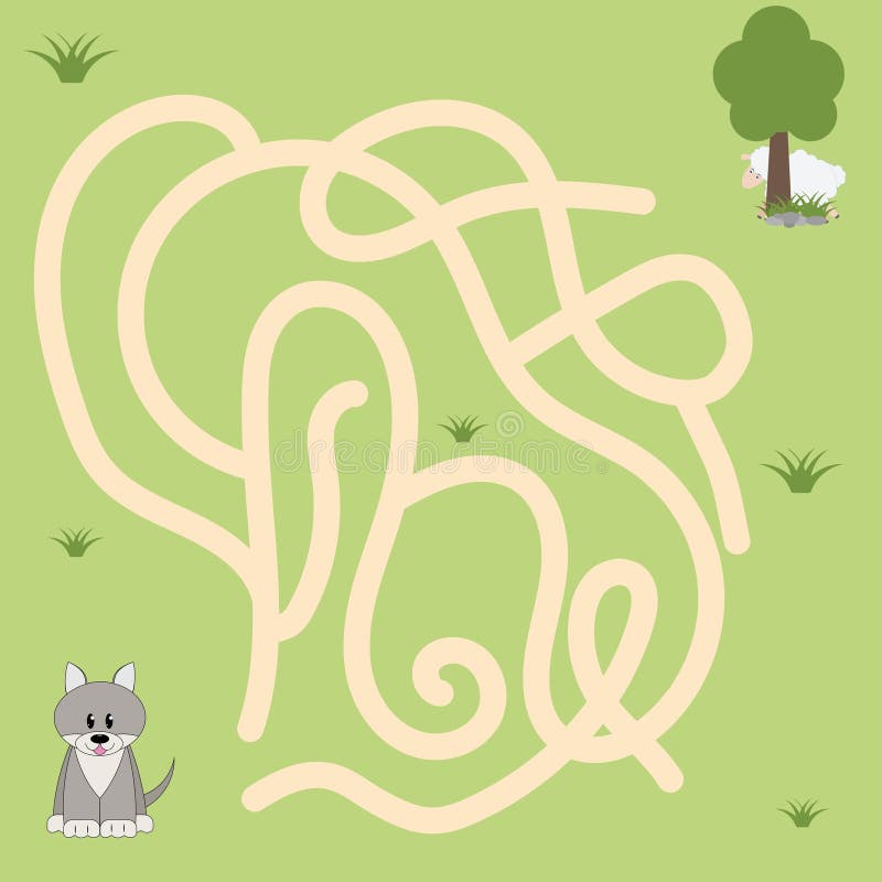 Web Labyrinth for Children. Picture with a Labyrinth for Preschoolers ...