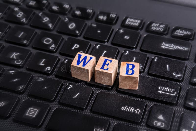 Web on laptop stock image. Image of basket, logo, order - 108839949