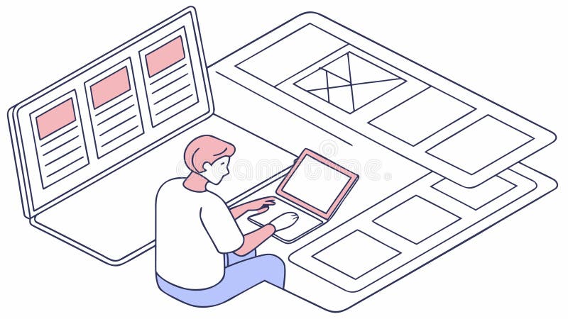 Designing Web Layout Stock Illustrations – 2,610 Designing Web Layout ...