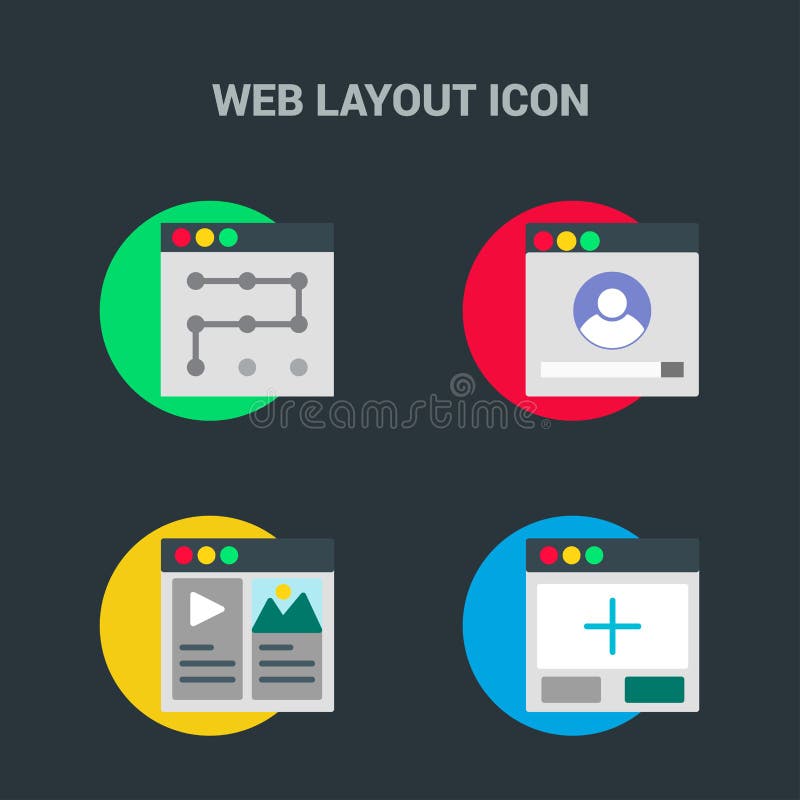 Web Layout Icon with Creative Design Vector Stock Vector - Illustration ...
