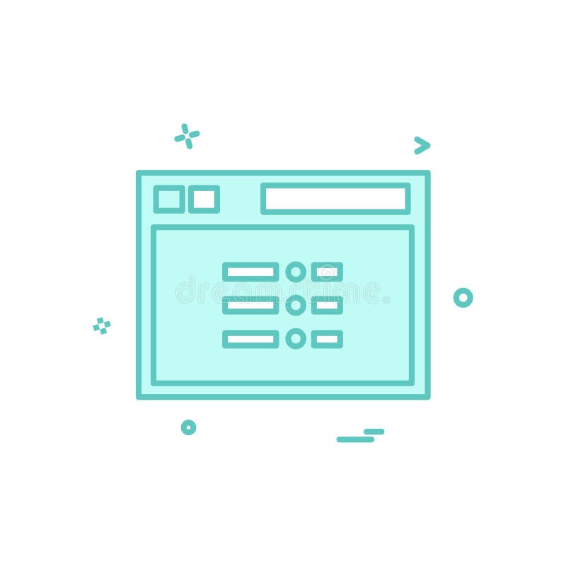 Web Layout Icon Design Vector Stock Vector - Illustration of idea ...