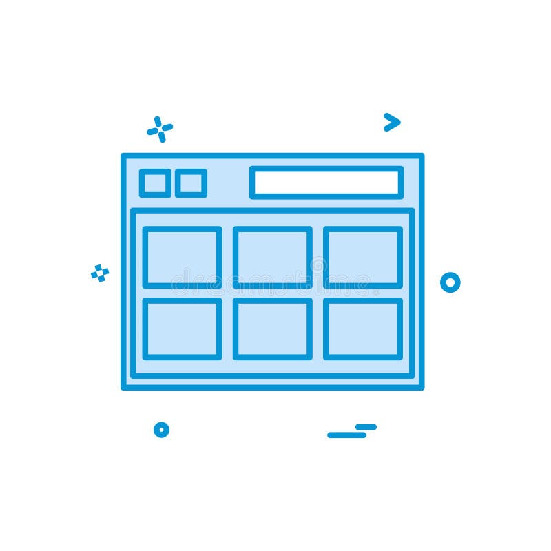 Web Layout Icon Design Vector Stock Vector - Illustration of sign ...