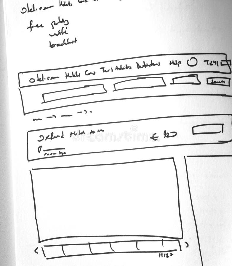 Web Layout Sketch Paper Book, Mobile and Web Sketch Stock Image - Image ...