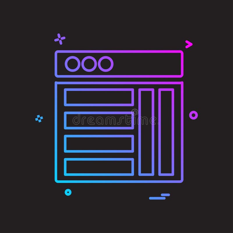 Web Layouts Icon Design Vector Stock Vector - Illustration of icon ...