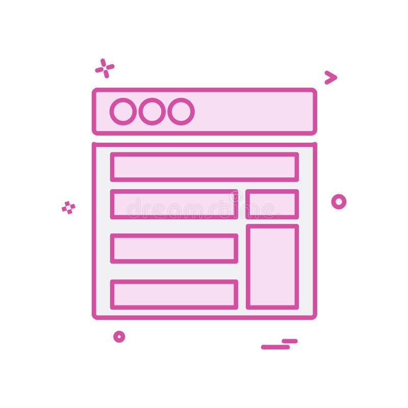 Web Layouts Icon Design Vector Stock Vector - Illustration of flat ...