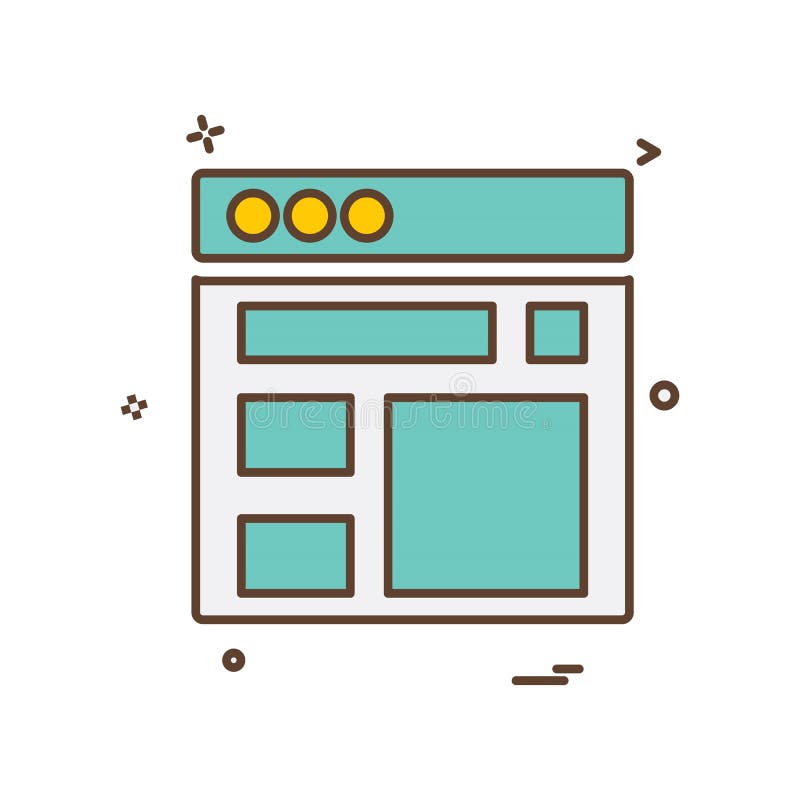 Web Layouts Icon Design Vector Stock Vector - Illustration of concept ...