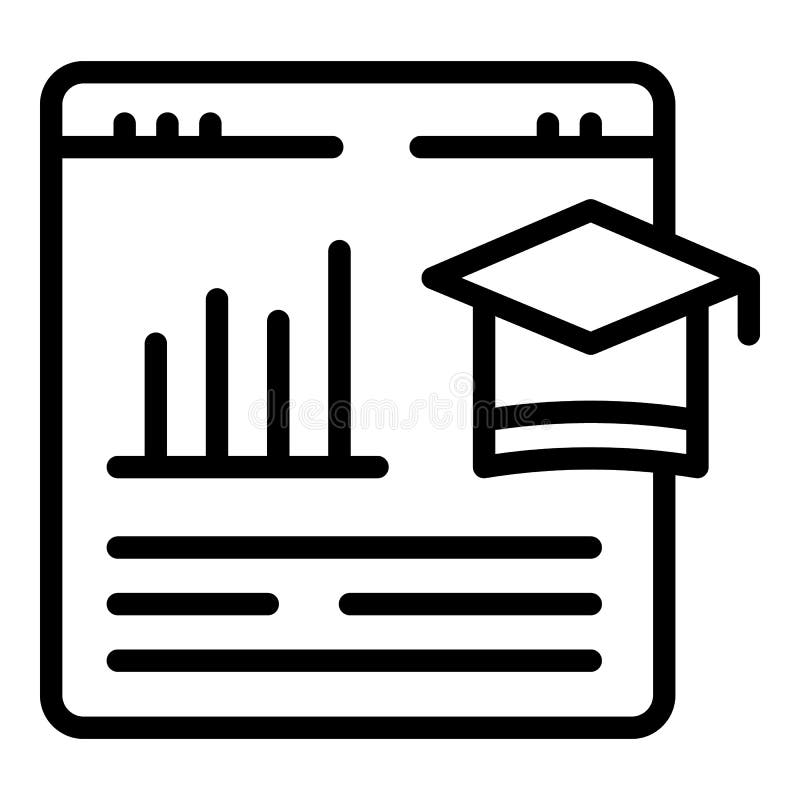 Web Learning Icon Outline Vector. Digital School Stock Vector ...