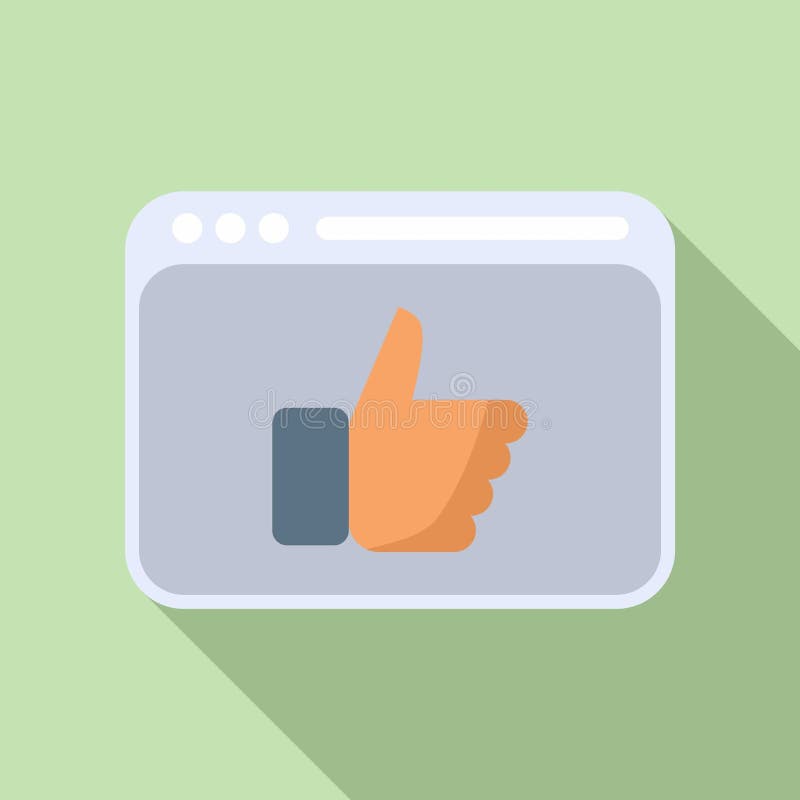 Web Like Icon Flat Vector. Interface Internet Stock Vector ...