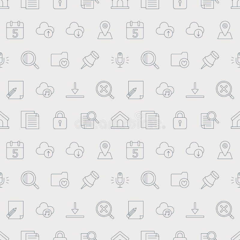 Office line icon set stock vector. Illustration of lamp - 52082559