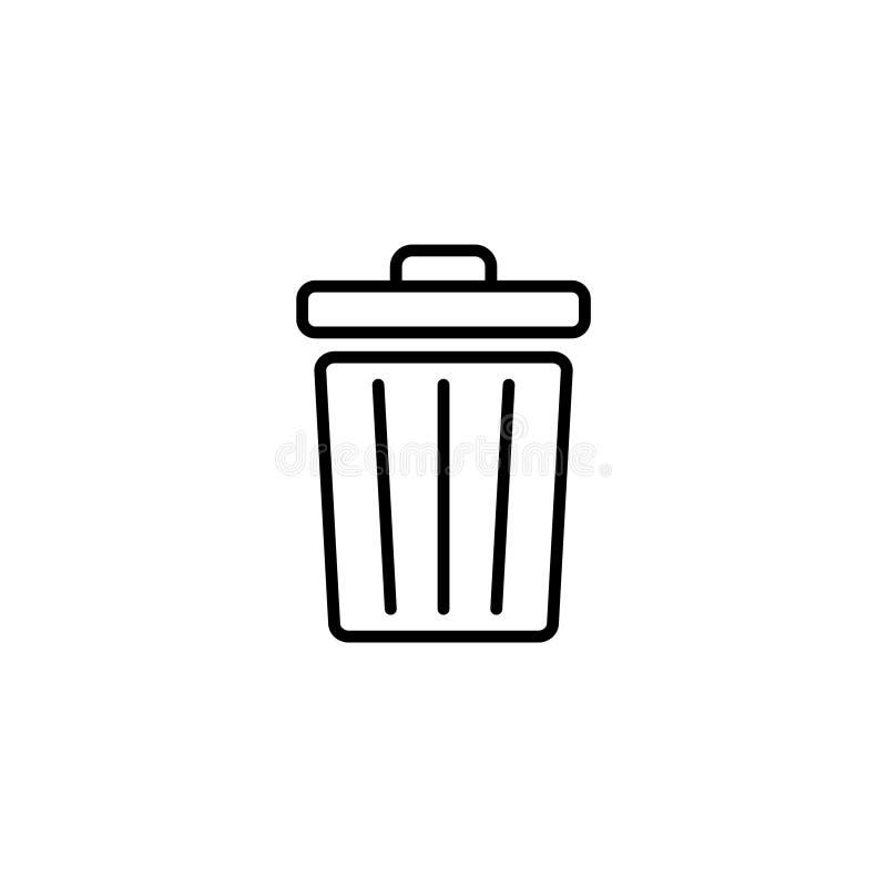Icon Trash. Outline, Line or Linear Vector Icon Symbol Sign Collection ...