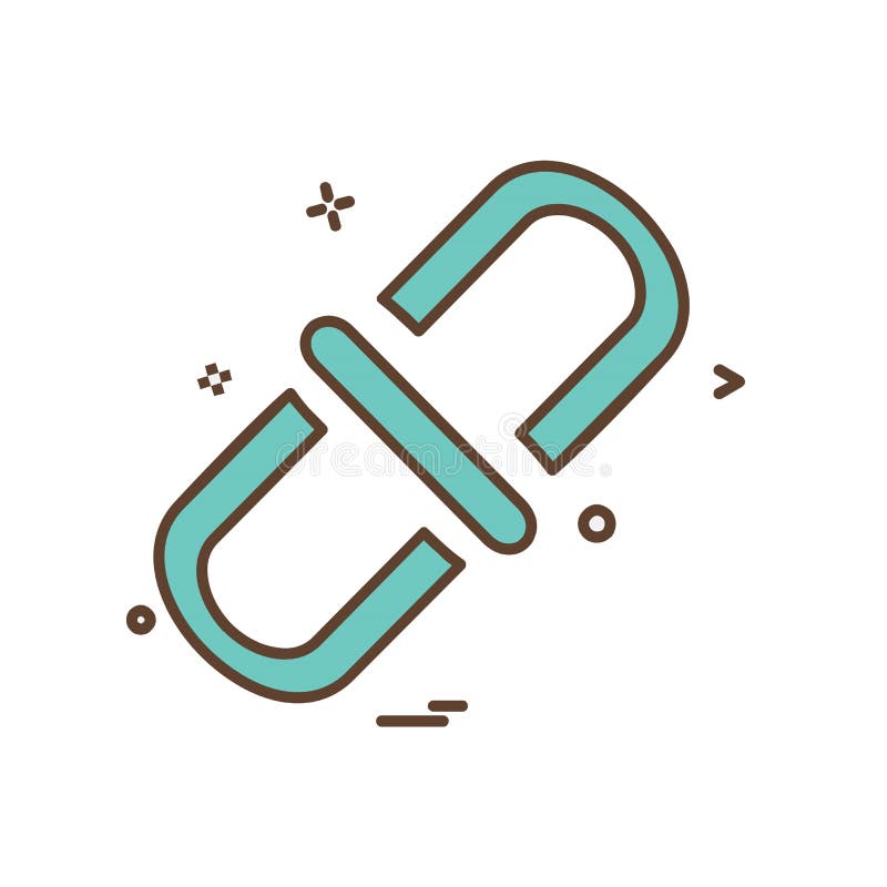 Web Link Icon Design Vector Stock Vector - Illustration of isolated ...
