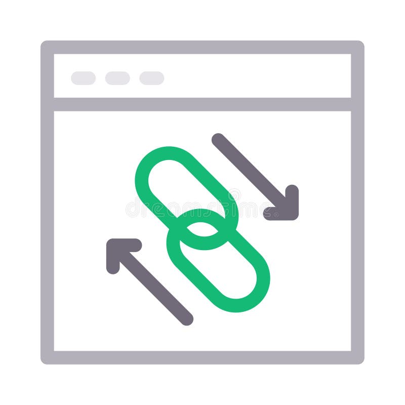 Web Link Vector Color Line Icon Stock Illustration - Illustration of ...