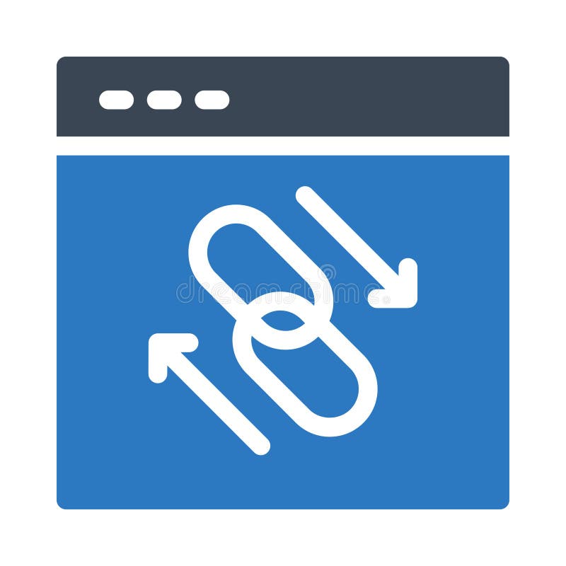 Web Link Vector Glyph Color Icon Stock Illustration - Illustration of ...