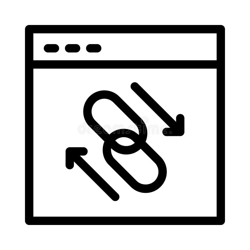Web Link Vector Thin Line Icon Stock Illustration - Illustration of ...