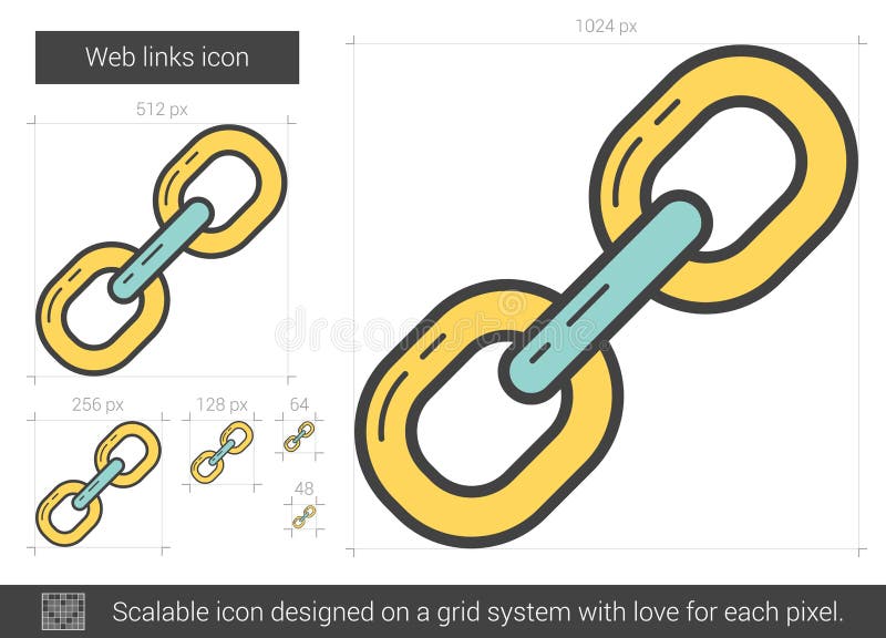 Web links line icon. stock vector. Illustration of design - 76920631