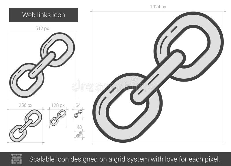 Web links line icon. stock vector. Illustration of graphic - 83314134
