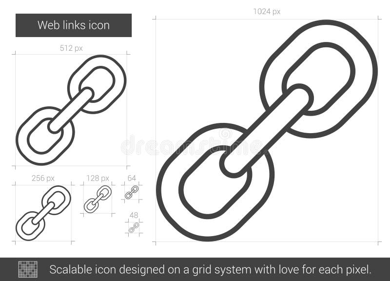 Web links line icon. stock vector. Illustration of mobile - 94421015