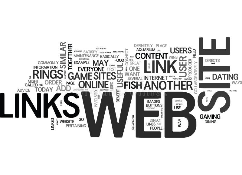 Web Links Word Cloud stock illustration. Illustration of arts - 96637269