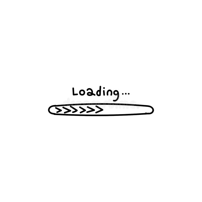 Web Loading Bar Hand Drawn Icon Stock Vector - Illustration of internet ...