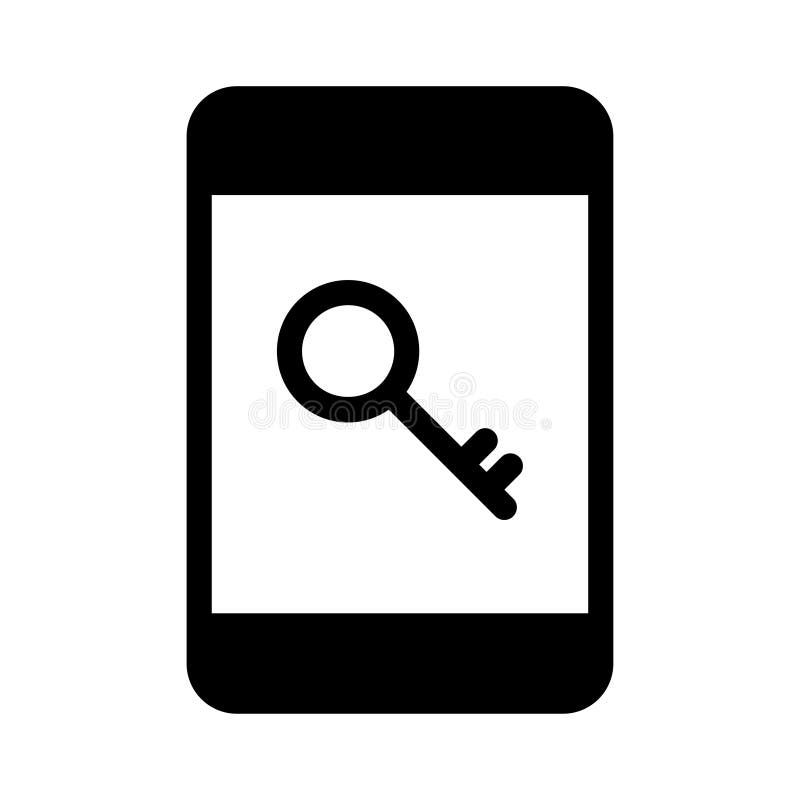 Phone Key Vector Glyph Flat Icon Stock Illustration - Illustration of ...