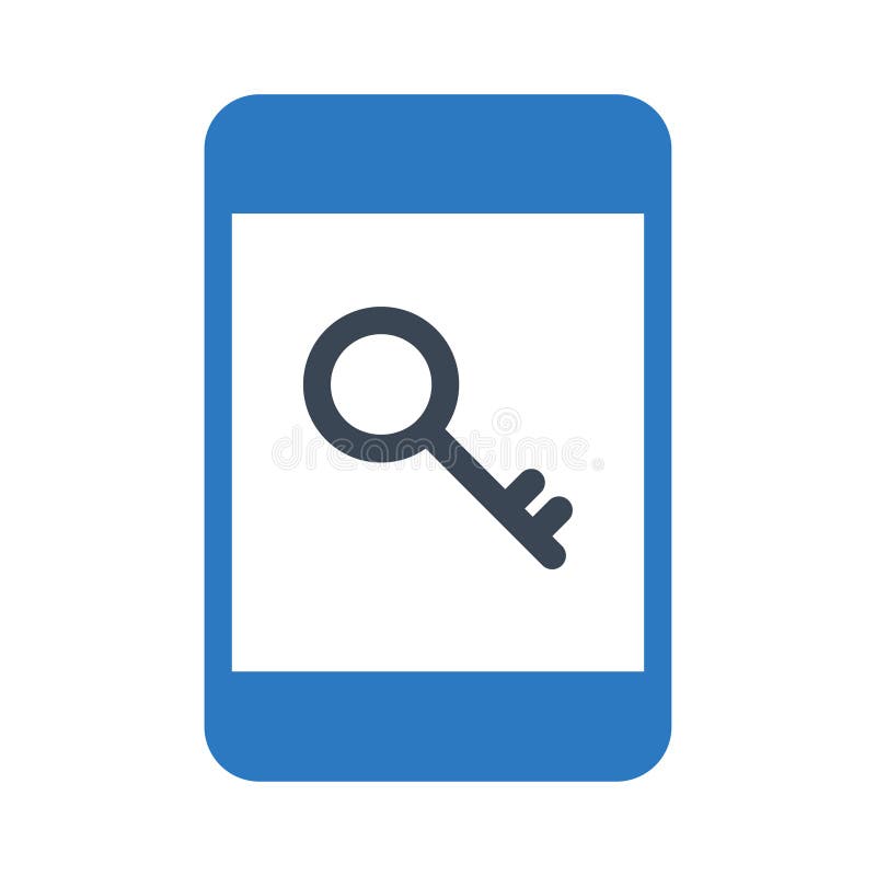 Phone key glyph color icon stock illustration. Illustration of entrance ...