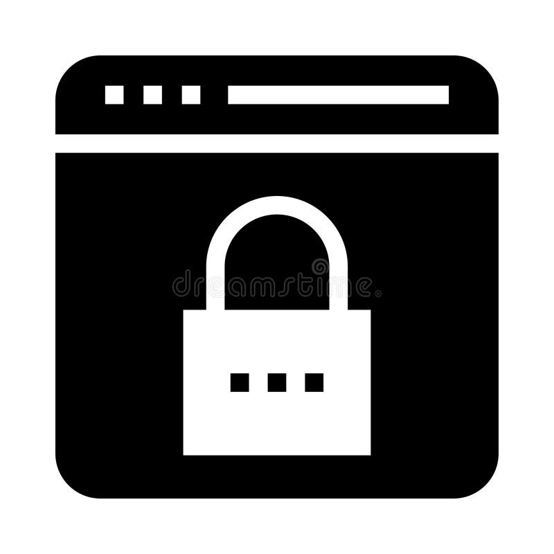 Web lock glyphs icon stock illustration. Illustration of icons - 114931454