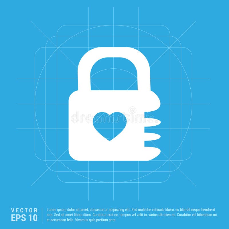 Web Lock Icon stock vector. Illustration of secured - 132442398