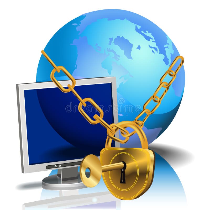 Web Locked ilustração do vetor. Ilustração de bloqueado - 15434299