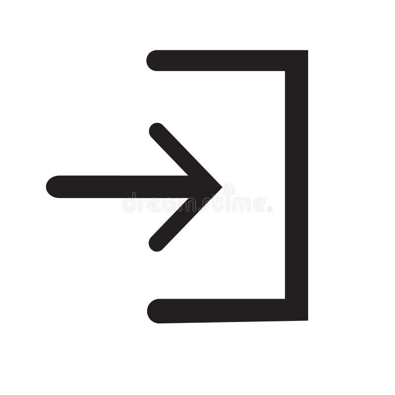 Web Log in Icon Vector Sign and Symbol Isolated on White Background ...