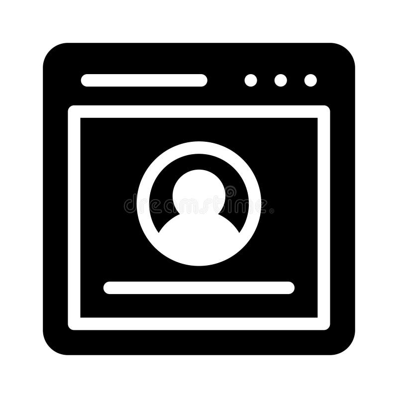 Web Login Vector Glyph Flat Icon Stock Illustration - Illustration of ...