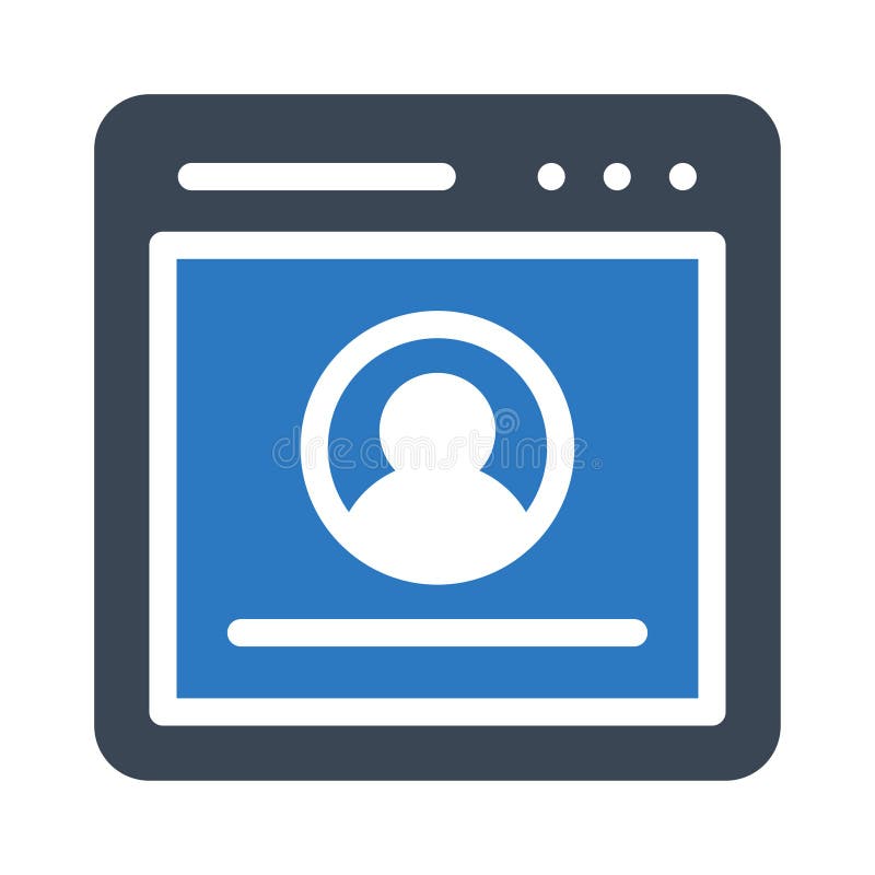 Web login glyph color icon stock illustration. Illustration of computer ...