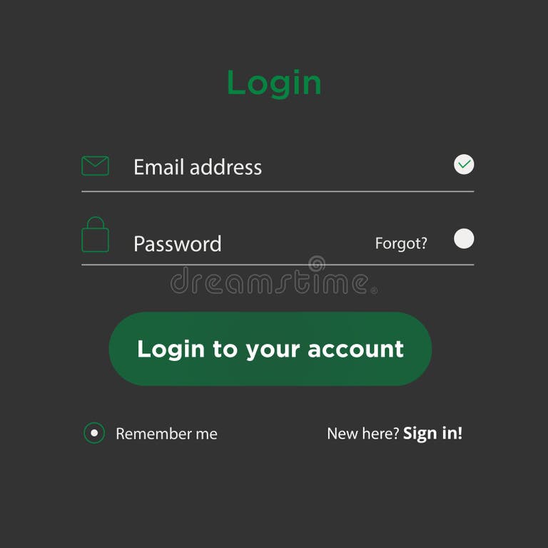 Web Login Form Template Element Page Design. Stock Vector ...