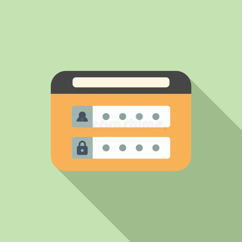 Web Login Icon Flat Vector. Internet Interface Stock Vector ...