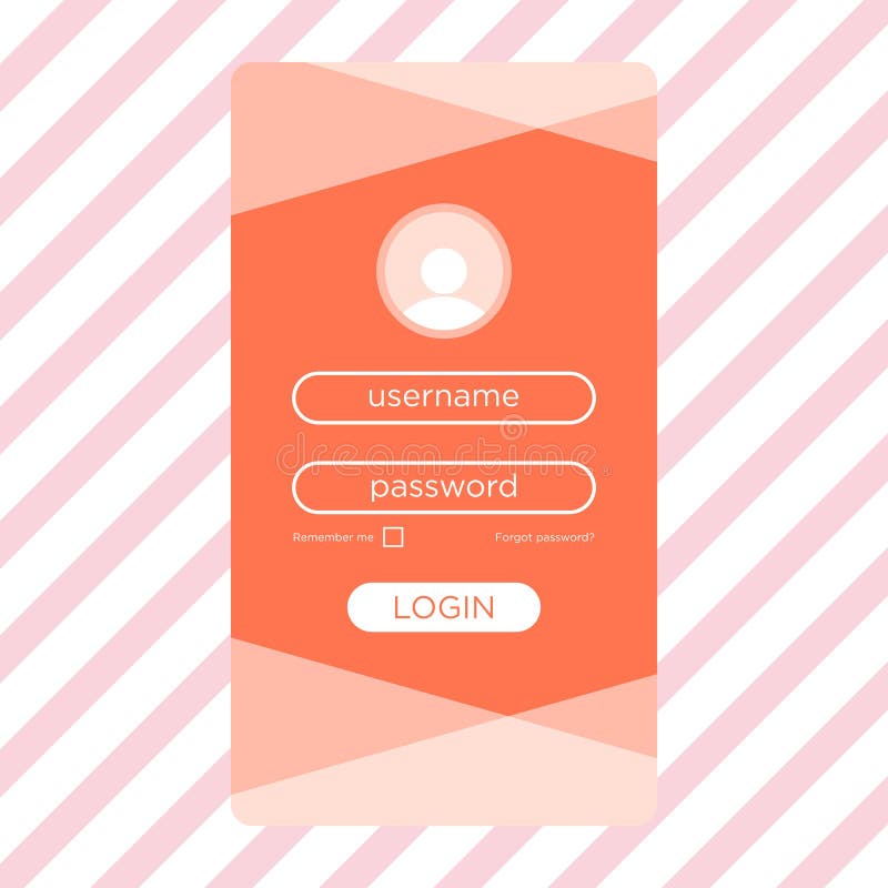 Web login page design stock vector. Illustration of registration ...