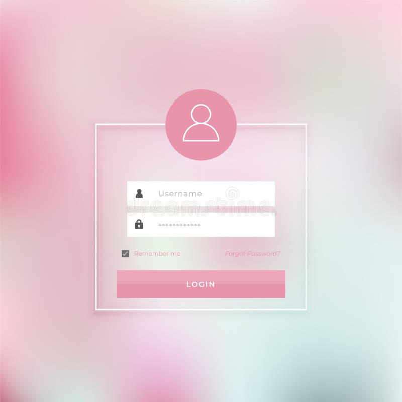 Web Login Page Screen Template Stay Connected Stock Illustration ...