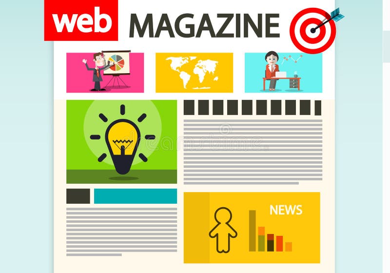 Web Magazine Cover Internet Design Stock Vector - Illustration of ...